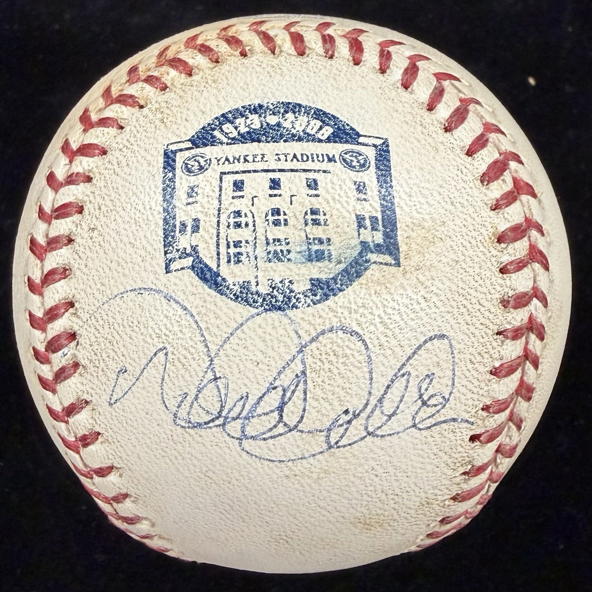 Derek Jeter Signed Game Used Yankee Stadium Final Season Logo Baseball ...